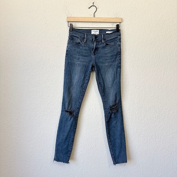 Frame Denim | Jeans | Frame Denim Le Skinny De Jeanne Jeans Raw Hem In ...